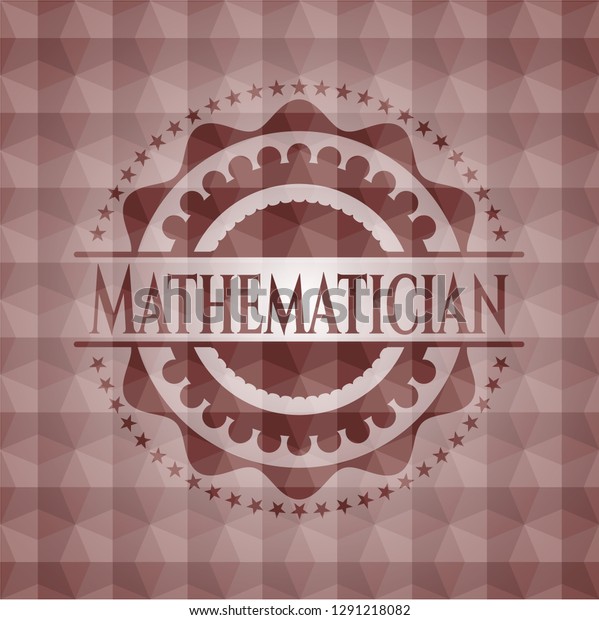 Mathematician Red Seamless Emblem Badge Abstract Stock Vector (Royalty ...