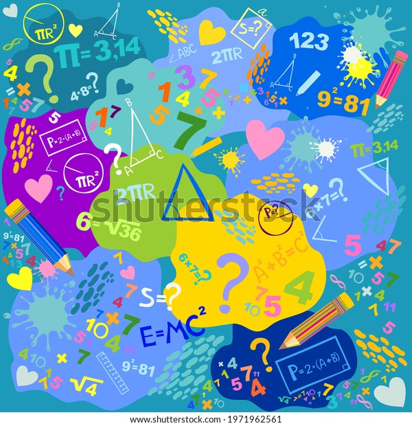 Mathematics Concepts Background Concept Education School Stock Vector ...