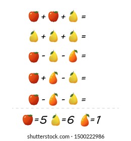 Mathematics Educational Game Children Advanced Level Stock Vector ...