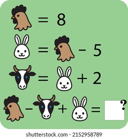 Mathematics Educational Game Children Advanced Level Stock Vector ...