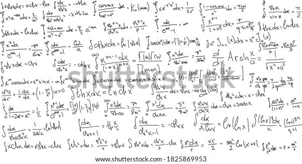 Mathematics Equations On White Background Mathematical Stock Vector ...