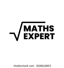 Mathematics Expert School Text Design Vector Stock Vector (Royalty Free ...