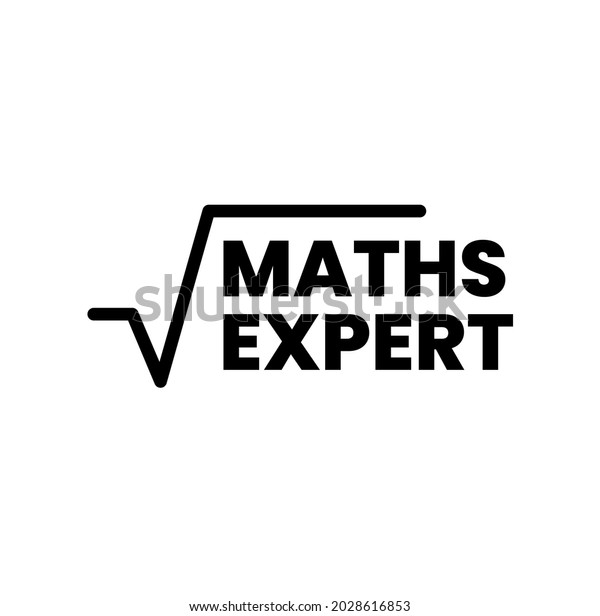 Mathematics Expert School Text Design Vector Stock Vector (Royalty Free ...