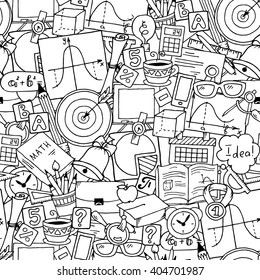 Mathematics Science Theme Seamless Hand Drawn Stock Vector (Royalty ...