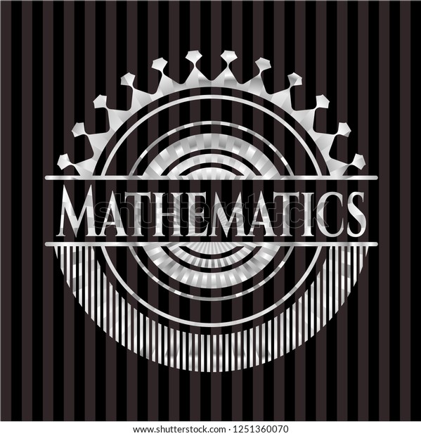 Mathematics Silvery Badge Emblem Stock Vector (Royalty Free) 1251360070 ...