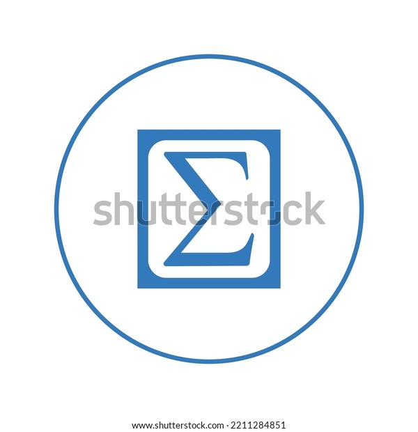 Mathematics Summation Plus Sign Icon Circle Stock Vector (Royalty Free ...