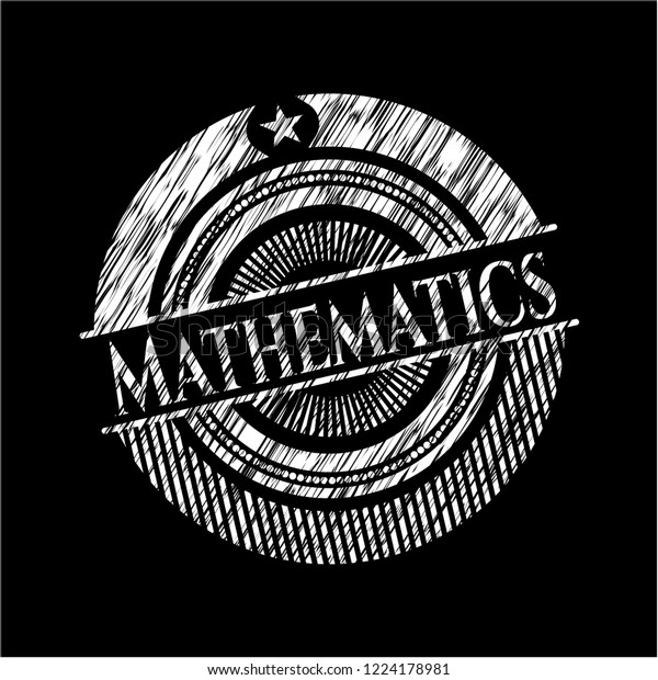 Mathematics Written Chalkboard Texture Stock Vector (Royalty Free ...