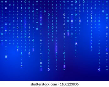 Matrix Blue Background Vector Illustration: vector de stock (libre de ...