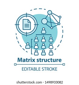 Matrix Corporate Structure Concept Icon Company Stock Vector (Royalty ...