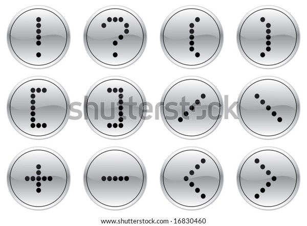 Matrix Symbols Icon Set Gray Black Stock Vector (Royalty Free) 16830460 ...