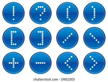 Matrix Symbols Icon Set White Dark Stock Illustration 22133011 ...