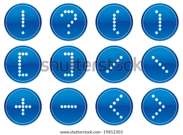 Matrix Symbols Icon Set White Dark Stock Vector (Royalty Free) 19852303 ...