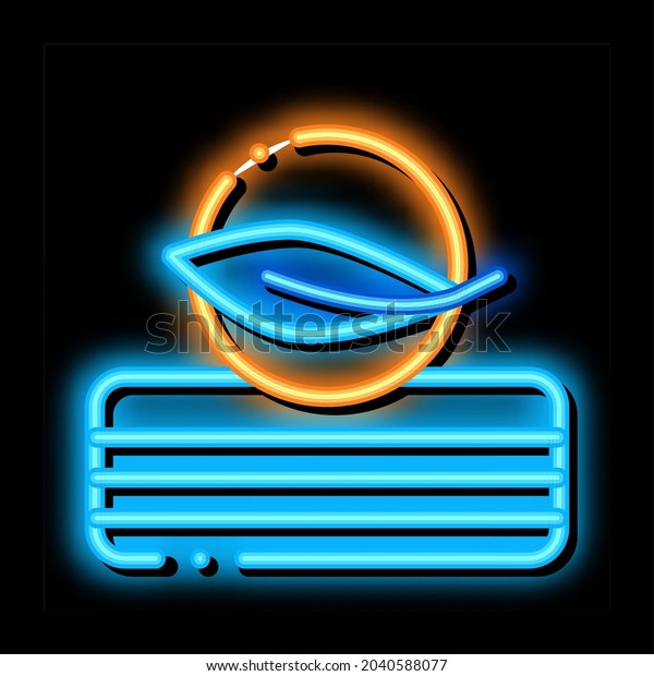 Mattress Nature Leaf Neon Light Sign Stock Vector (Royalty Free ...