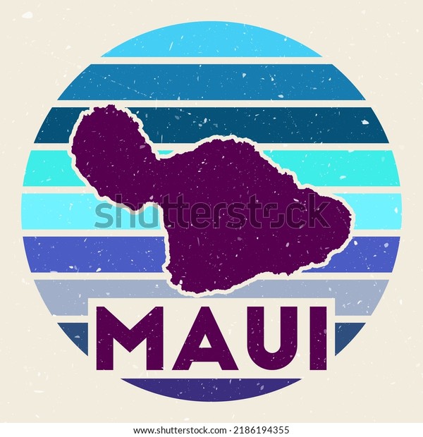 Maui Logo Sign Map Island Colored: เวกเตอร์สต็อก (ปลอดค่าลิขสิทธิ์ ...