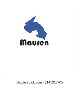 Mauren Map On White Background Stock Vector (Royalty Free) 2141318905 ...