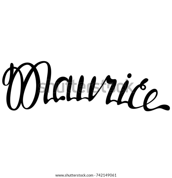 Maurice Name Lettering Stock Vector (Royalty Free) 742149061 | Shutterstock