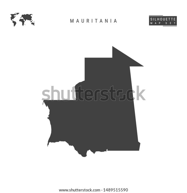 Mauritania Blank Vector Map Isolated On Stock Vector Royalty Free