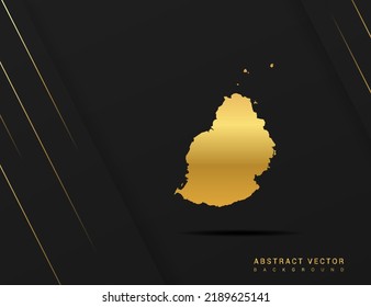 Mauritius Map Gold Gradient Style Vector Stock Vector (Royalty Free ...