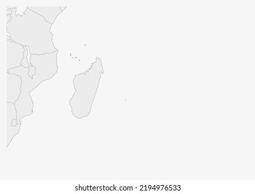 Mauritius Map Highlighted Mauritius Flag Colors Stock Vector (Royalty ...