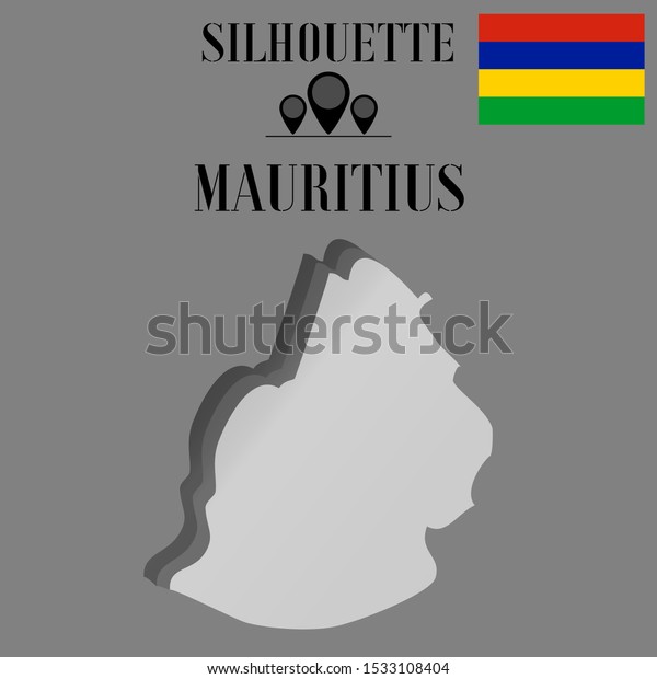 Mauritius Outline World Map Silhouette Vector Stock Vector (Royalty ...