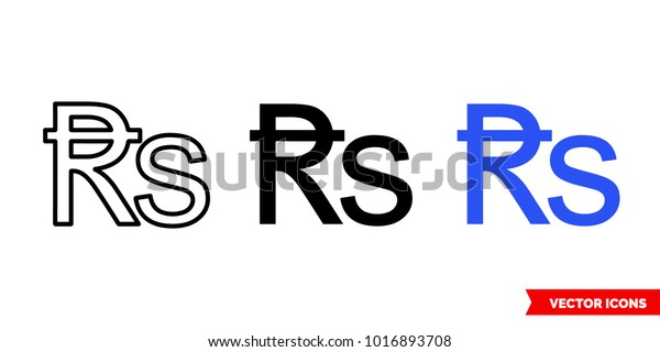 Mauritius Rupee Icon 3 Types Color Stock Vector (Royalty Free ...