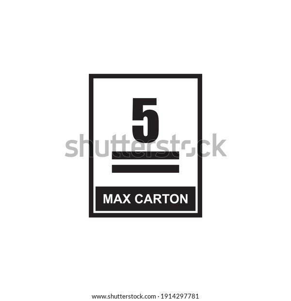 Max Carton Packaging Icon Symbol Sign Stock Vector (Royalty Free ...