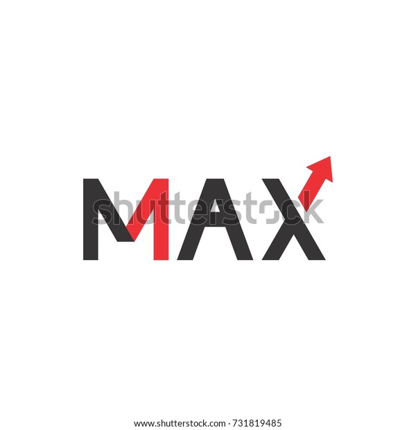MAX letter with arrow logo design vector
