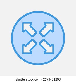 Maximize Arrow Icon Blue Style Use Stock Vector (Royalty Free ...