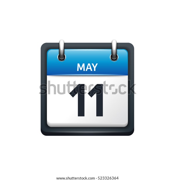 May 11 Calendar Iconvector Illustrationflat Stylemonth Stock Vector ...