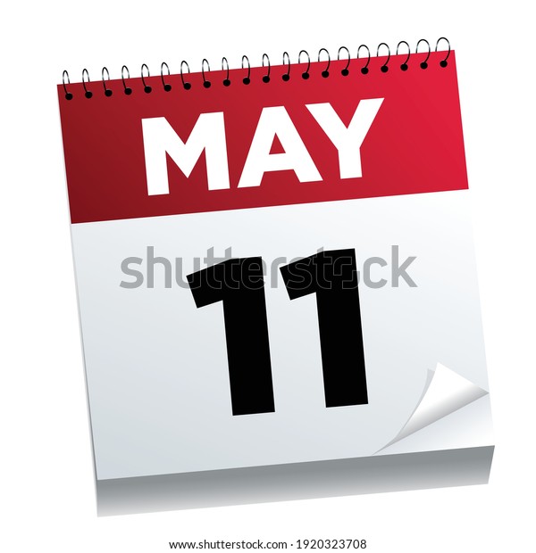 May 11th On Calendar Page Illustrated Stock Vector (Royalty Free ...