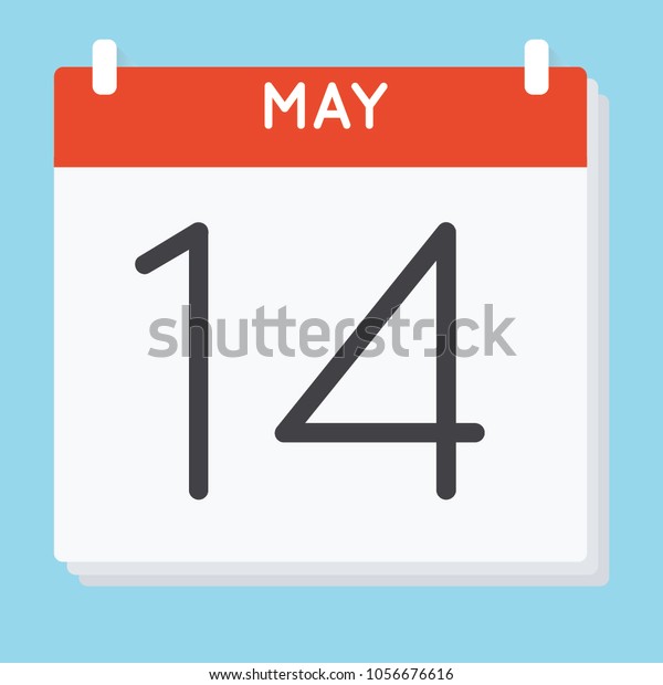 May 14 Calendar Icon Vector Illustration Stock Vector (Royalty Free ...