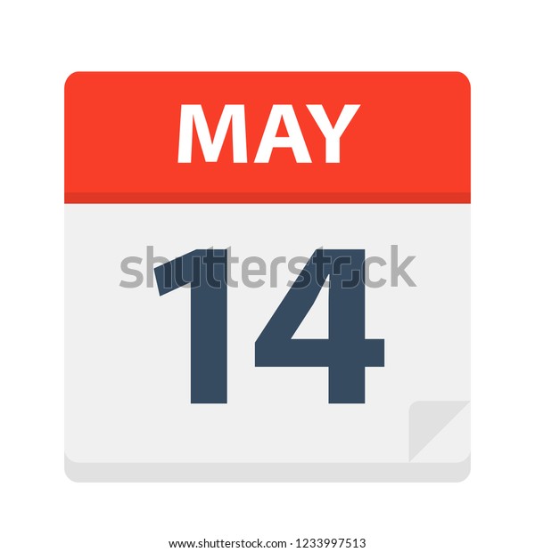 May 14 Calendar Icon Vector Illustration Stock Vector (Royalty Free ...