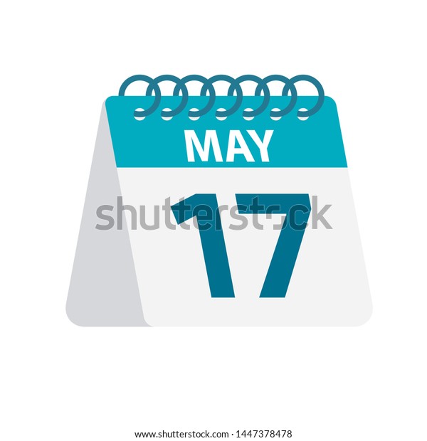 May 17 Calendar Icon Vector Illustration Stock Vector (Royalty Free ...