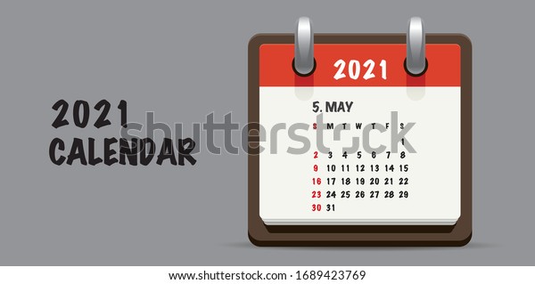 May 2021 Calendar Week Starts Sunday Stock Vector (Royalty Free ...