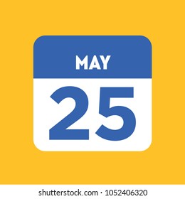 May 25 Calendar Date Reminder Icon Stock Vector (Royalty Free ...