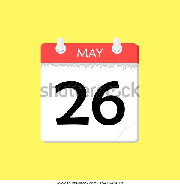 May 26 Calendar Icon Vector Illustration Stock Vector (Royalty Free ...