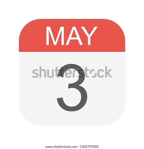 May 3 Calendar Icon Vector Illustration Stock Vector (Royalty Free ...
