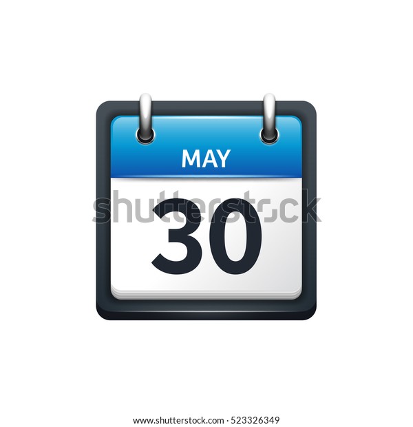 May 30 Calendar Iconvector Illustrationflat Stylemonth Stock Vector ...