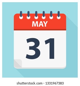 May 31 Calendar Icon Calendar Design Stock Vector (Royalty Free ...
