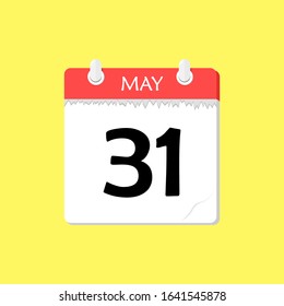 May 31 Calendar Icon Vector Illustration Stock Vector (Royalty Free ...