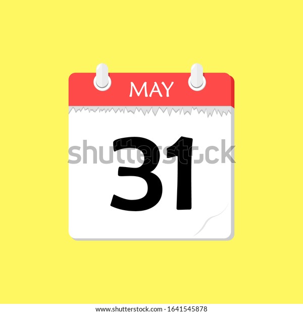 May 31 Calendar Icon Vector Illustration Stock Vector (Royalty Free ...