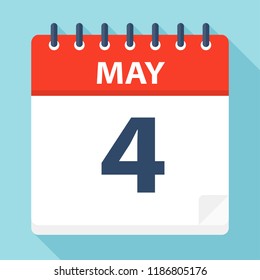May 4 Calendar Icon Vector Illustration Stock Vector (Royalty Free ...