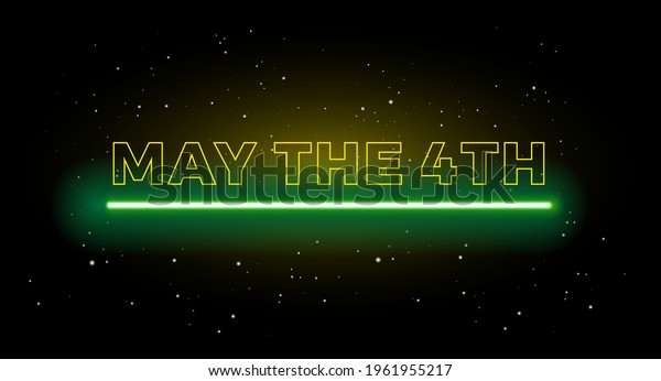 May 4th Holiday Greetings Vector Background Stock Vector (Royalty Free ...