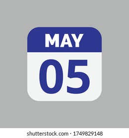 May 5 Calendar Date Icon Stock Stock Vector (Royalty Free) 1749829148 ...