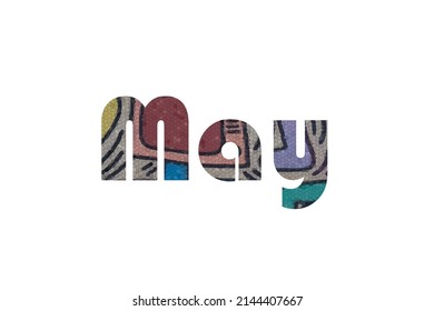 May Colorful Typography Text Banner Vector Stock Vector (Royalty Free ...