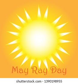 May Ray Day Vector Illustration Stock Vector (Royalty Free) 1390198955 ...