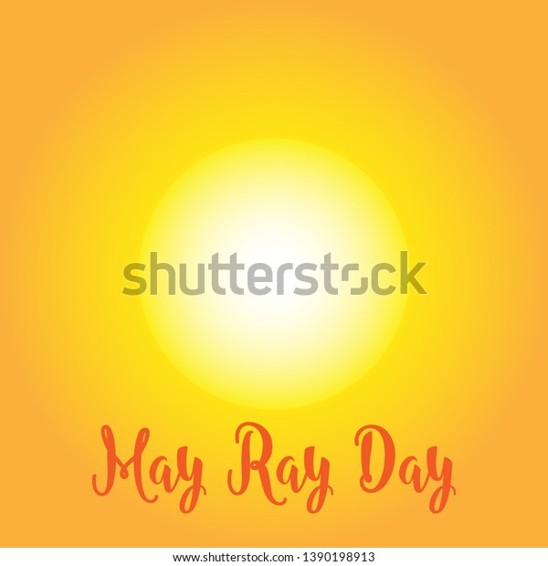 May Ray Day Vector Illustration Stock Vector (Royalty Free) 1390198913 ...