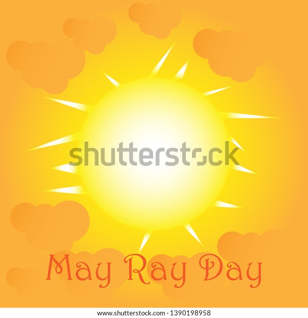 May Ray Day Vector Illustration Stock Vector (Royalty Free) 1390198958 ...