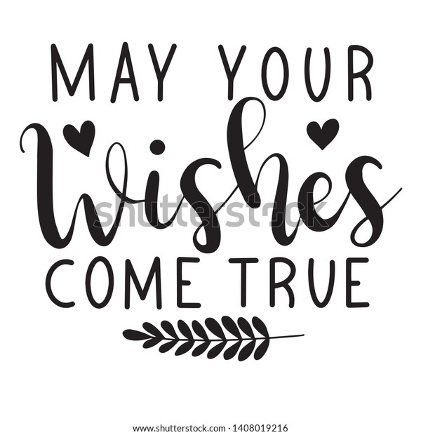 May Your Wishes Come True Decoration Stock Vector (Royalty Free ...