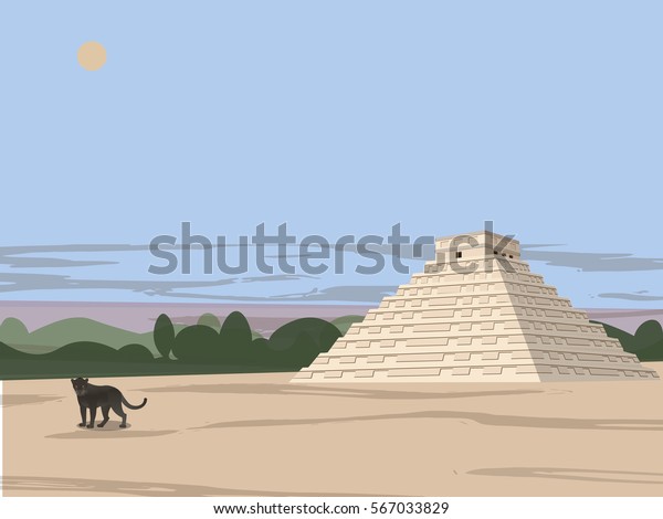 Maya Aztec Inca Civilization City Jungles Stock Vector (Royalty Free ...